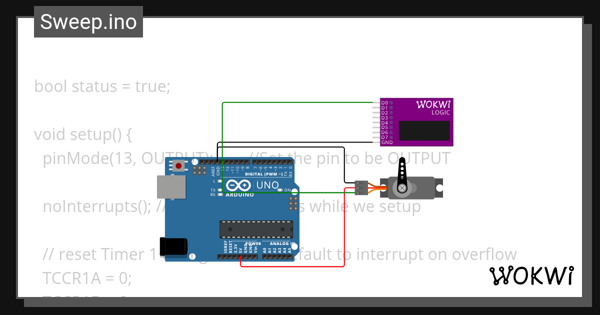 Sweep.ino - Wokwi ESP32, STM32, Arduino Simulator