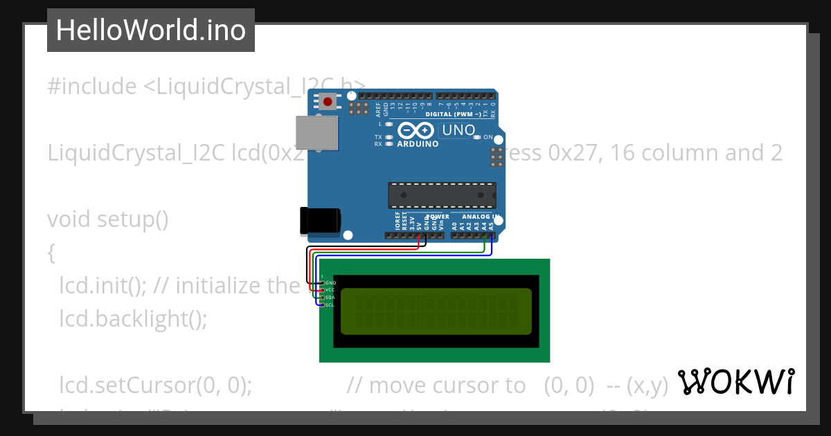 05_LCD_I2C_Arduino - Wokwi ESP32, STM32, Arduino Simulator