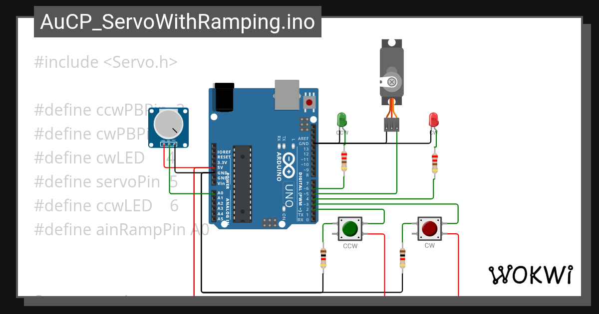 AuCP_ServoWithRamping.ino - Wokwi ESP32, STM32, Arduino Simulator