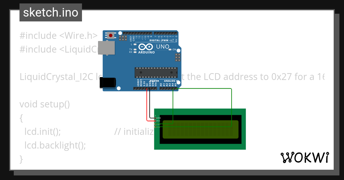 I2C using Arduino - Wokwi ESP32, STM32, Arduino Simulator