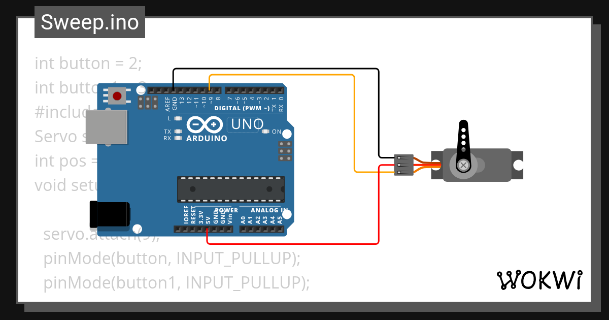 Sweep.ino - Wokwi ESP32, STM32, Arduino Simulator