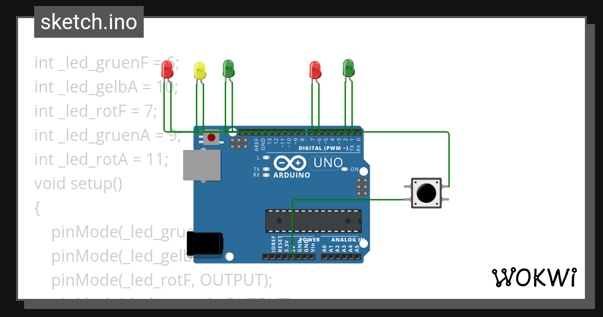 Fußgänger Ampel Wokwi Esp32 Stm32 Arduino Simulator