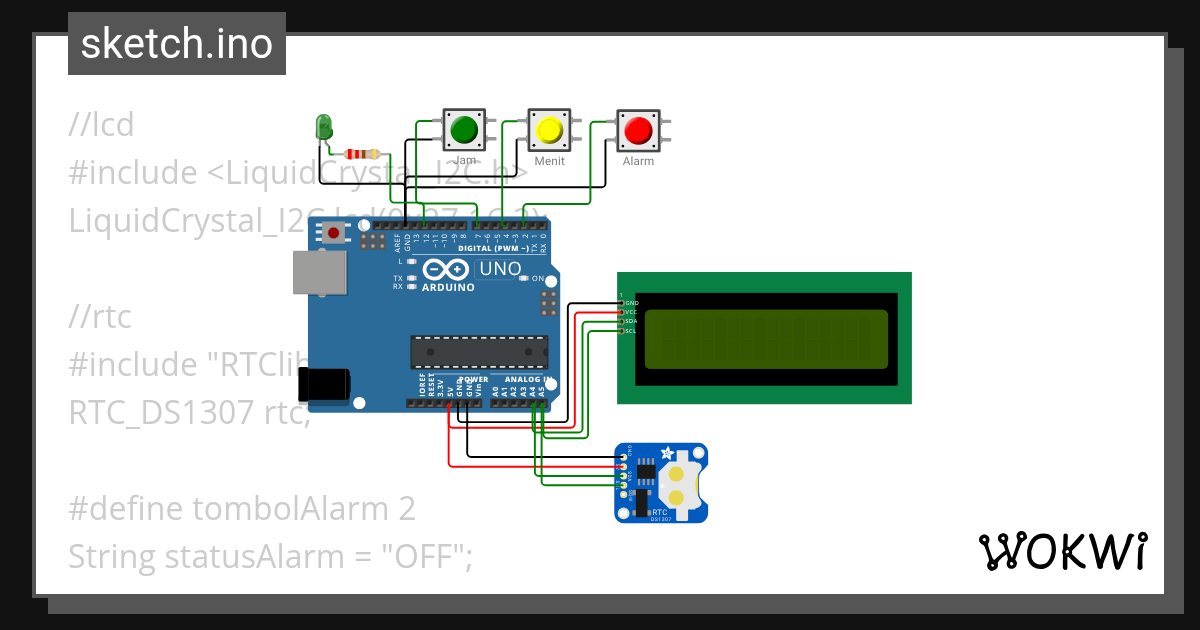 Jam Digital 4 - Wokwi ESP32, STM32, Arduino Simulator