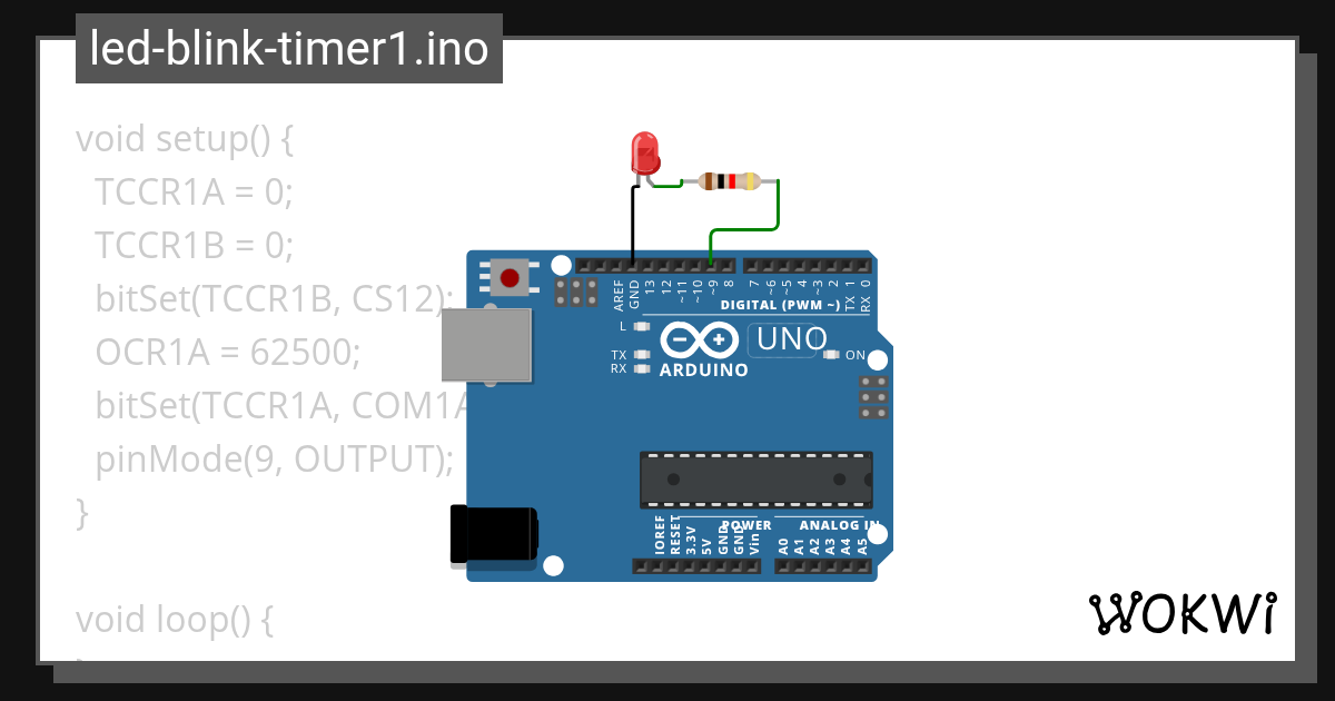 led-blink-timer1.ino - Wokwi ESP32, STM32, Arduino Simulator