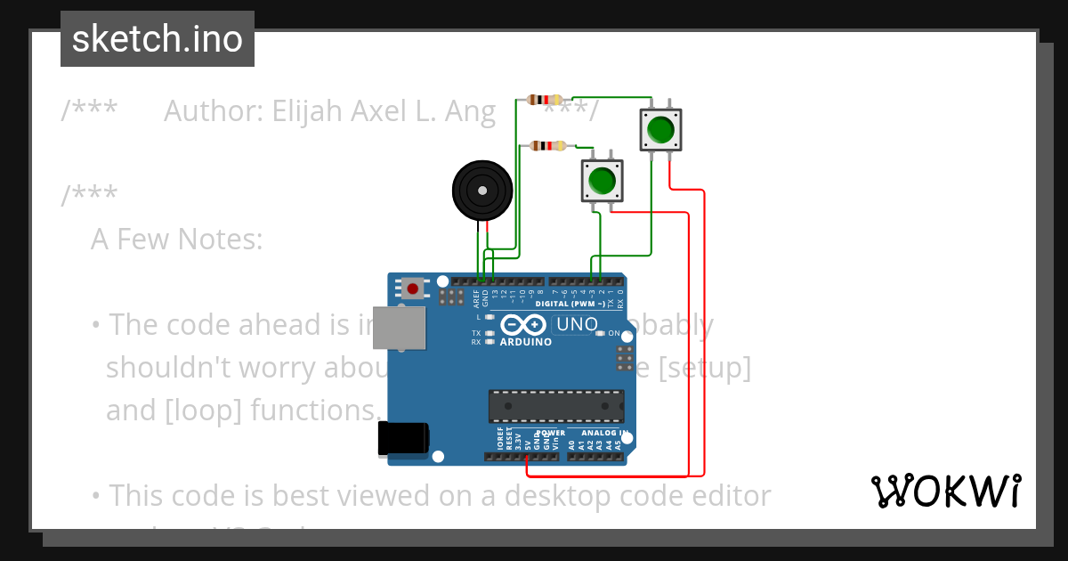 Dorbell Circuit - Wokwi ESP32, STM32, Arduino Simulator