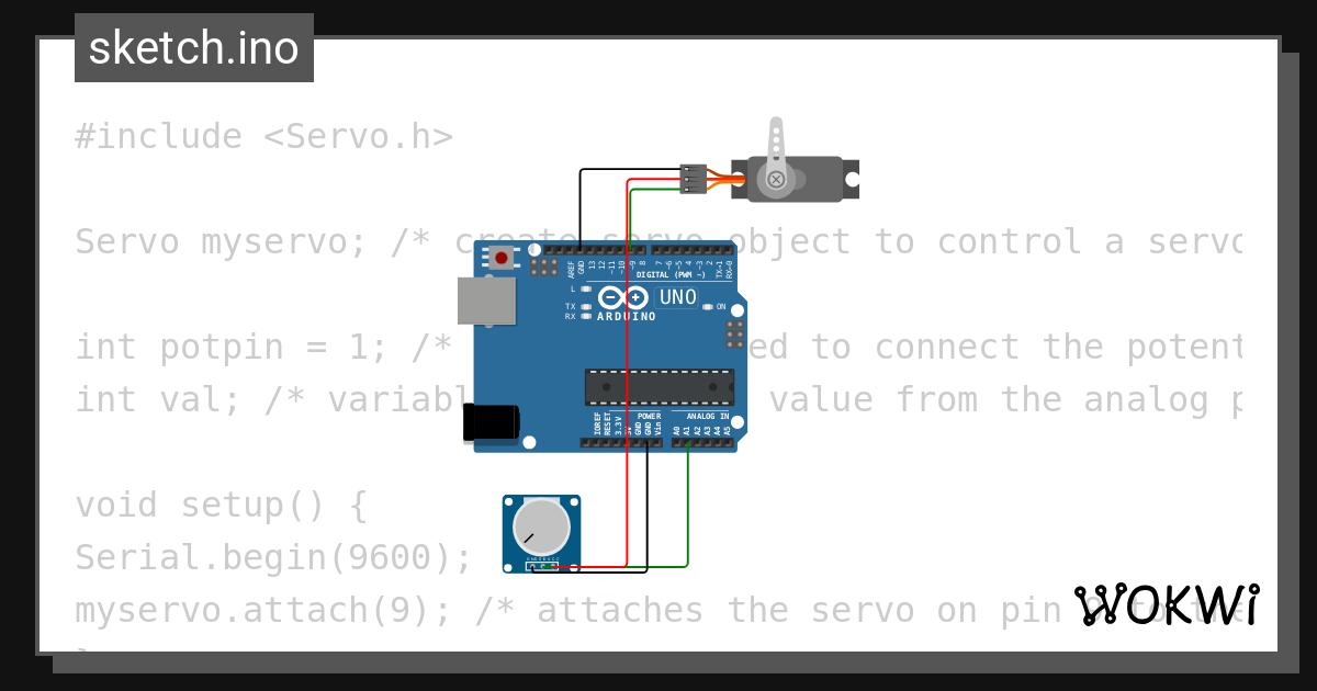 Servo W Pot Wokwi Esp32 Stm32 Arduino Simulator 0678