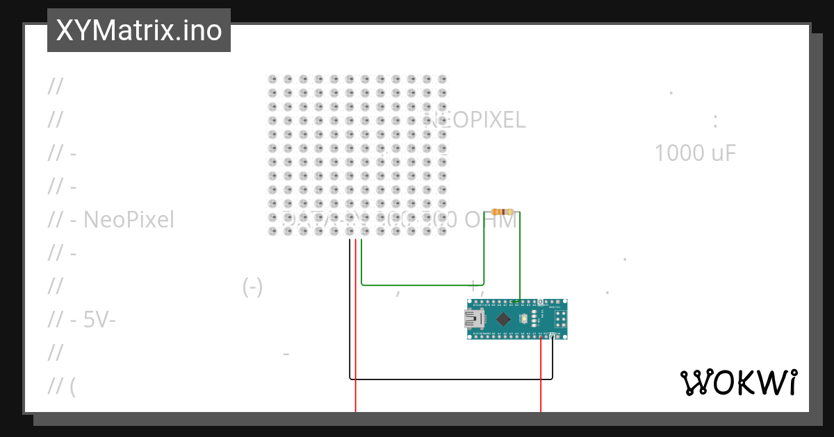 XYMatrix.ino - Wokwi ESP32, STM32, Arduino Simulator