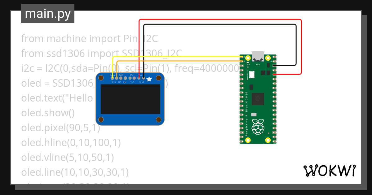 Hello World Display - Wokwi ESP32, STM32, Arduino Simulator