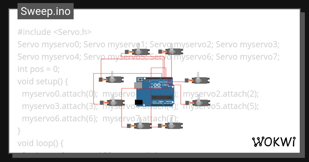 Sweep.ino - Wokwi ESP32, STM32, Arduino Simulator