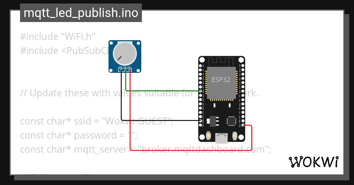 mqtt_led_publish.ino - Wokwi ESP32, STM32, Arduino Simulator