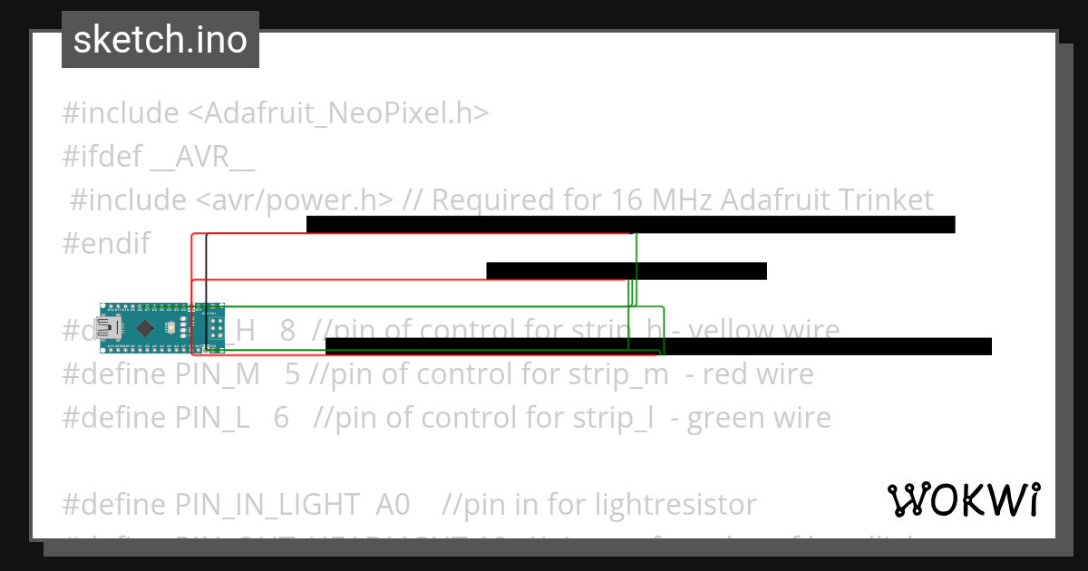 headlight monster.ino - Wokwi ESP32, STM32, Arduino Simulator