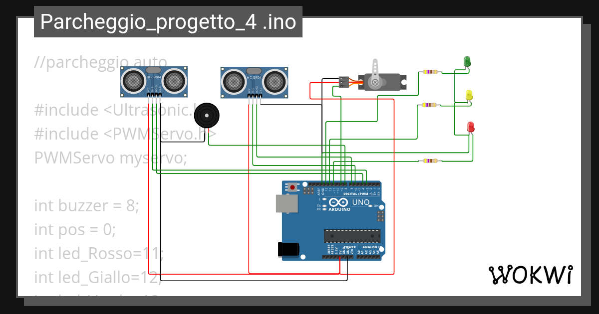 Parcheggio_progetto_4 .ino - Wokwi ESP32, STM32, Arduino Simulator