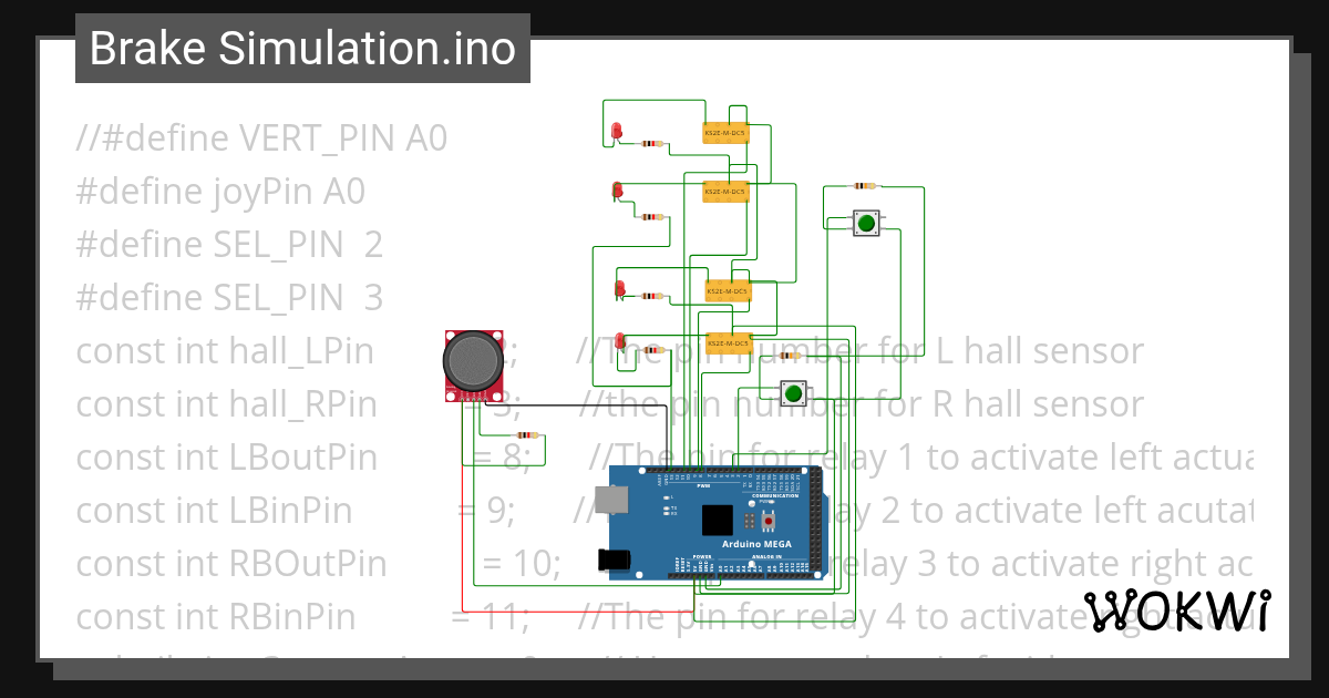 Brake Simulation.ino - Wokwi ESP32, STM32, Arduino Simulator