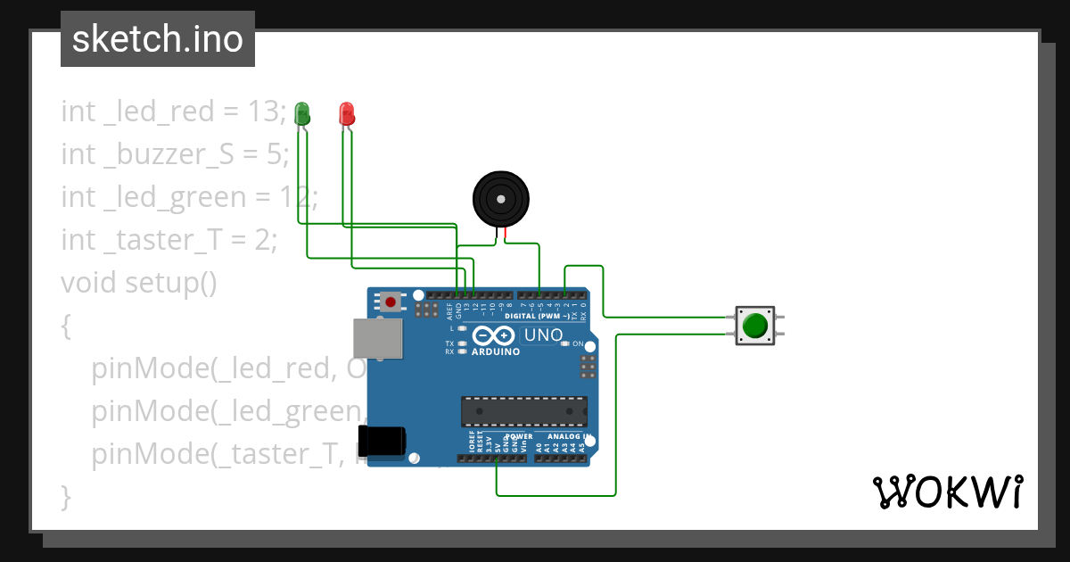 Alarm mit Taster - Wokwi ESP32, STM32, Arduino Simulator Alarm mit Taster - Wokwi ESP32, STM32, Arduino Simulator