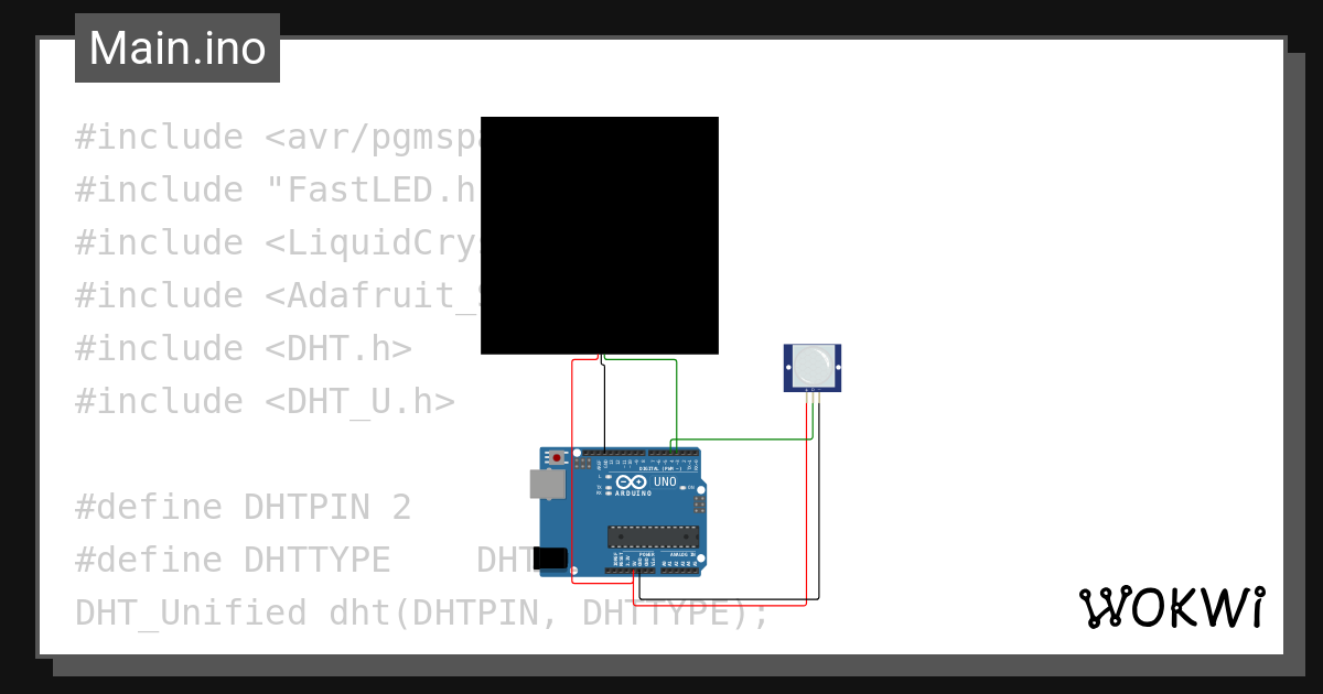 Human Motion Detector Wokwi Esp32 Stm32 Arduino Simulator 6432