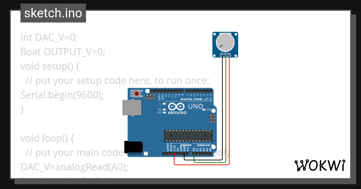 potentiometer - Wokwi ESP32, STM32, Arduino Simulator