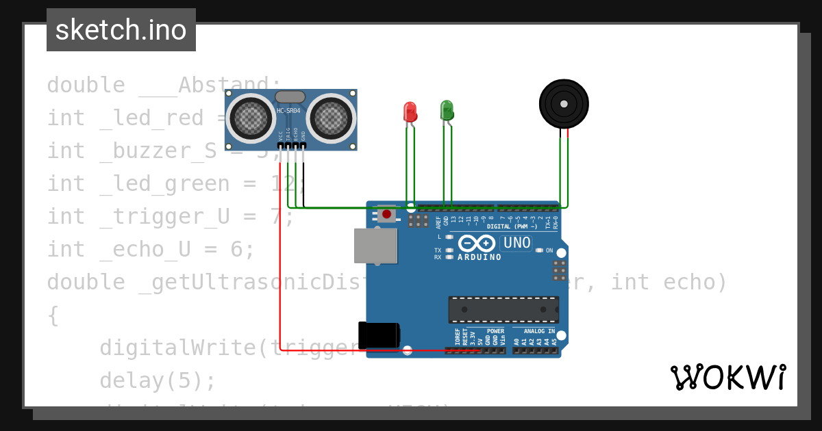 Ultraschallsensor Wokwi Esp32 Stm32 Arduino Simulator 7990