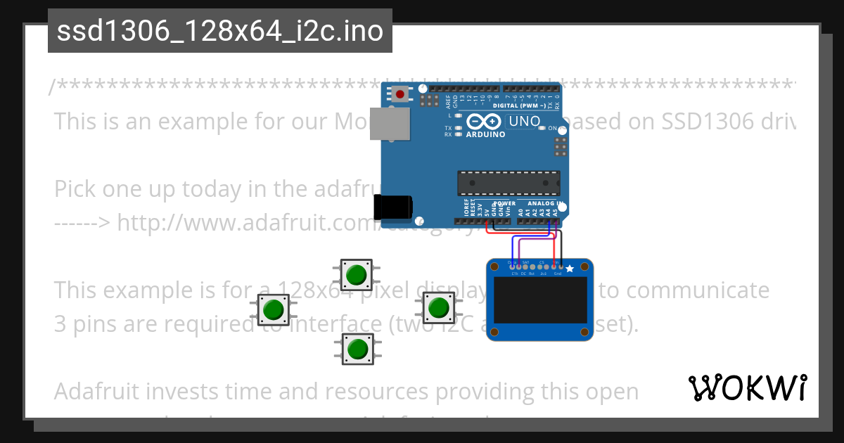 ssd1306_128x64_i2c.ino - Wokwi Arduino and ESP32 Simulator