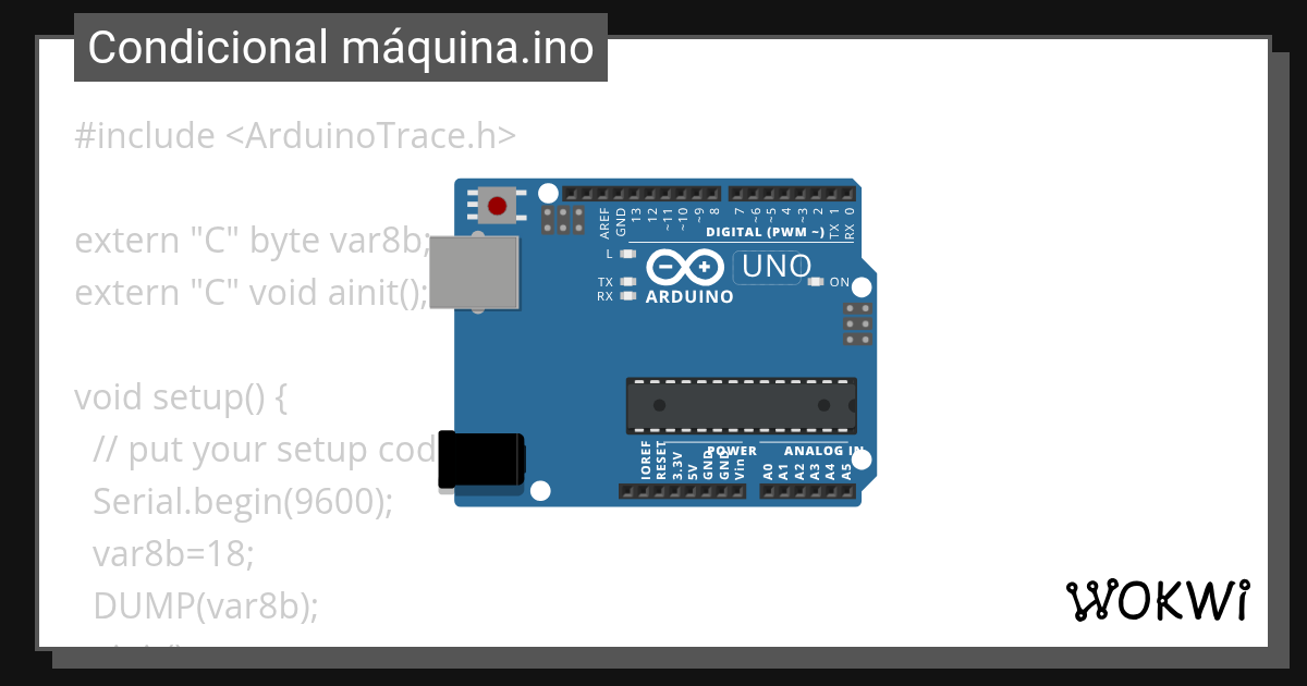 Condicional máquina.ino - Wokwi ESP32, STM32, Arduino Simulator