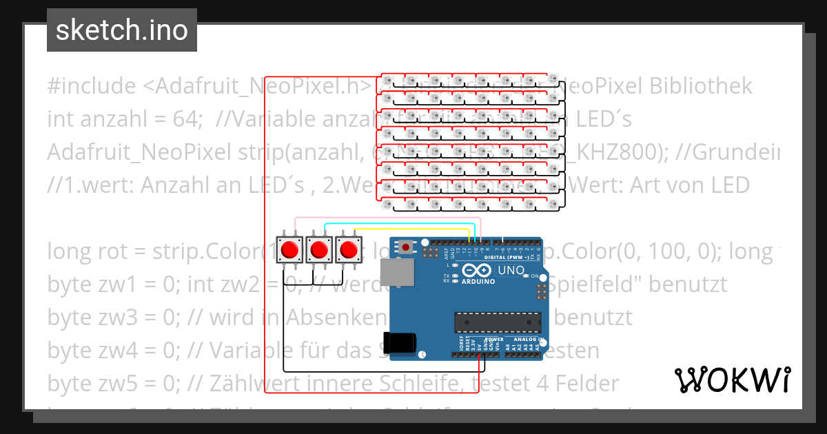 RGB MATRIX - Wokwi Arduino and ESP32 Simulator