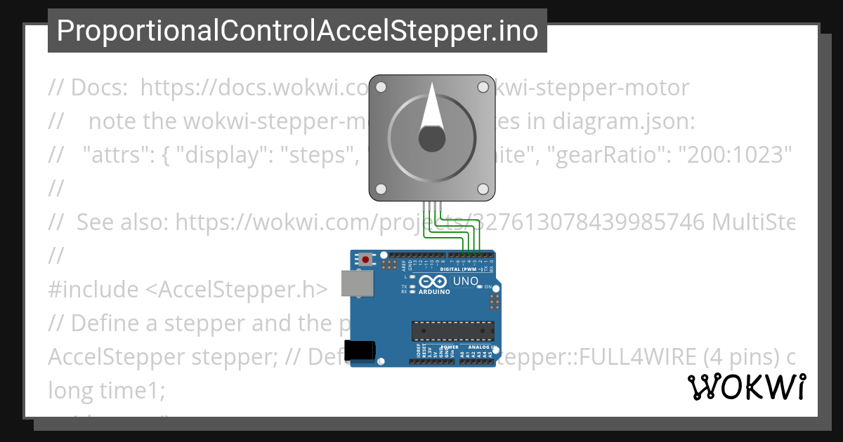 ProportionalControlAccelStepper.ino - Wokwi ESP32, STM32, Arduino Simulator