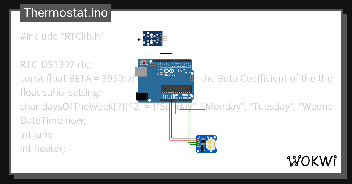 Thermostat.ino - Wokwi ESP32, STM32, Arduino Simulator