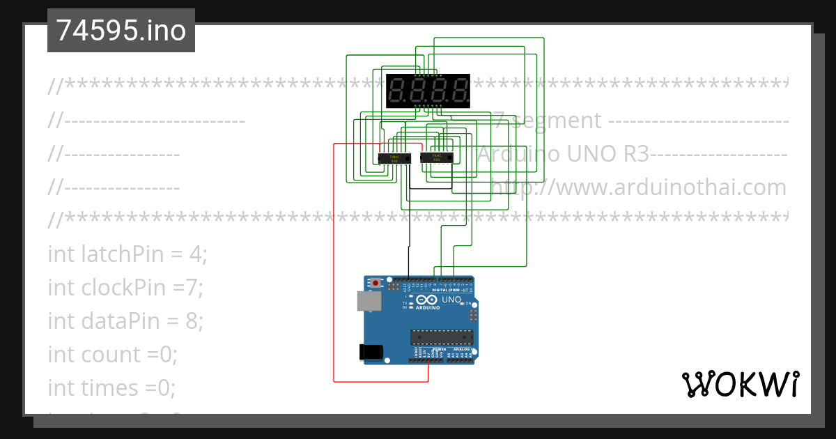 74595.ino - Wokwi ESP32, STM32, Arduino Simulator