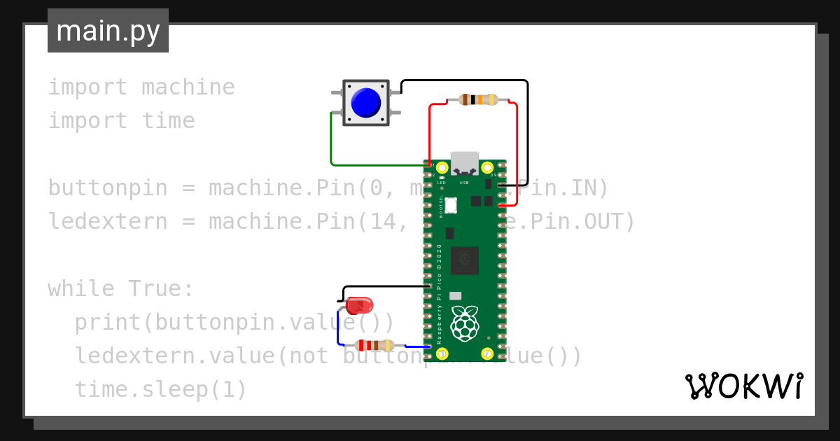 Pico Mp Led Button Wokwi Esp32 Stm32 Arduino Simulator