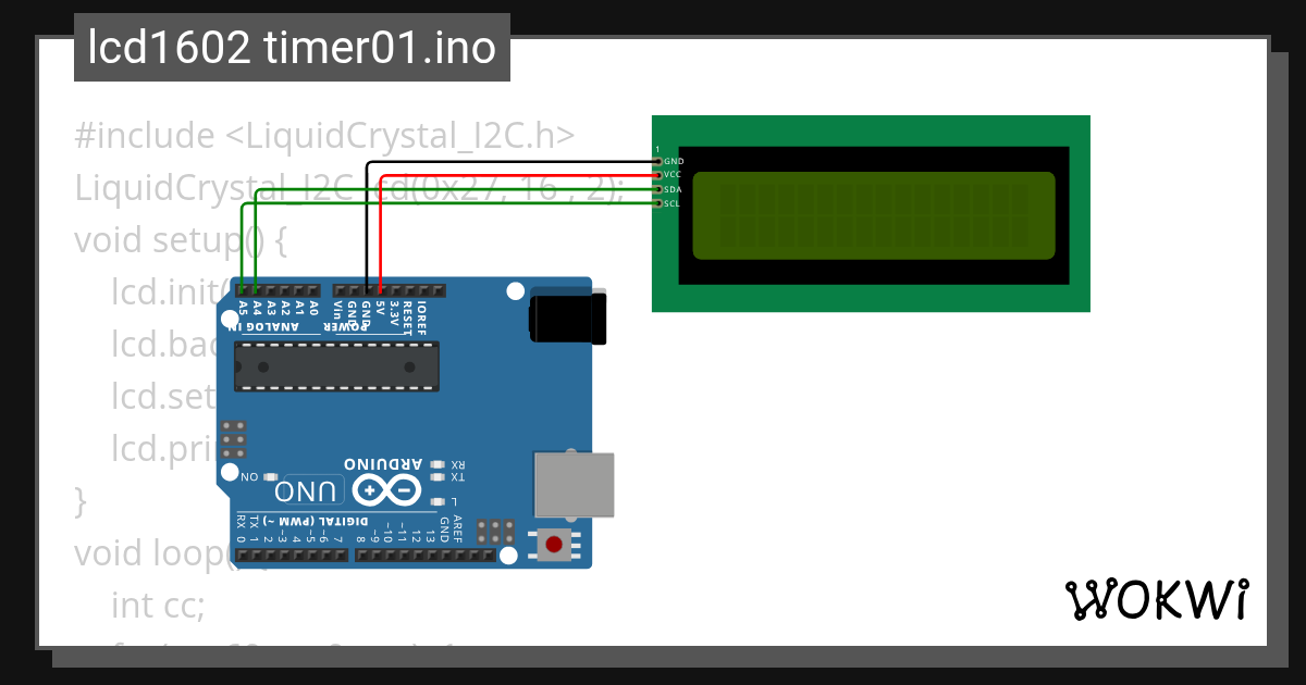 lcd1602 timer01.ino - Wokwi ESP32, STM32, Arduino Simulator lcd1602 timer01.ino - Wokwi ESP32, STM32, Arduino Simulator