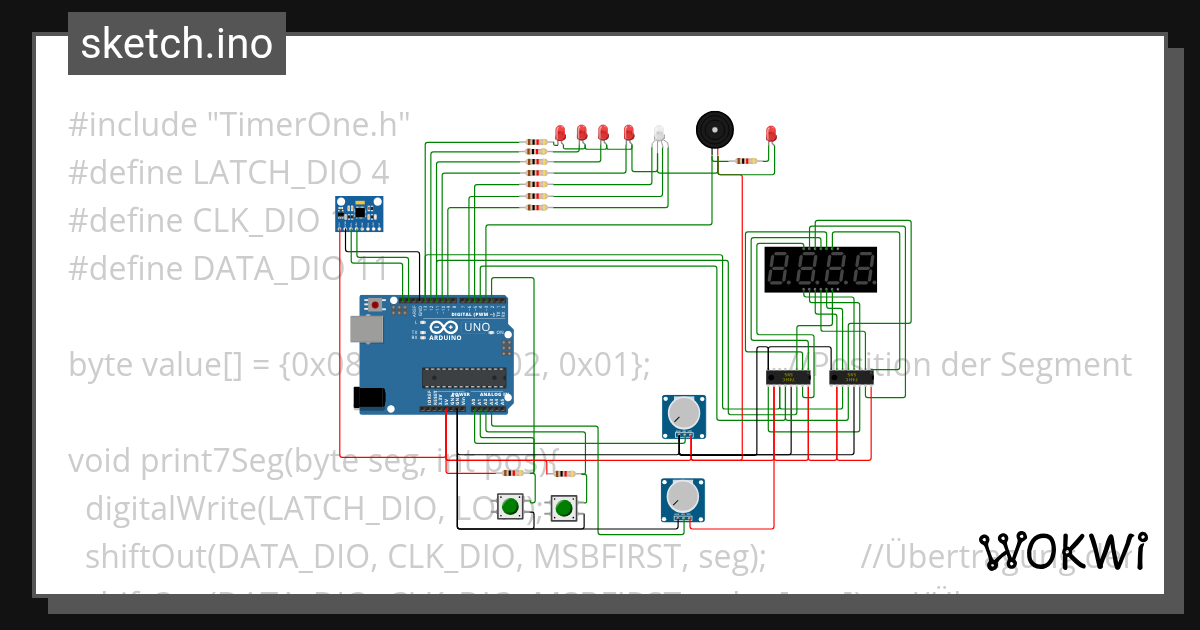 Aufgabe 3.1. Funktion - Wokwi ESP32, STM32, Arduino Simulator