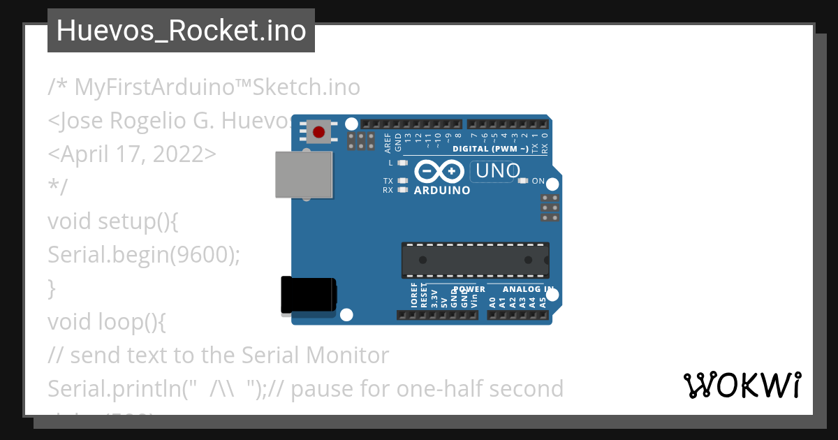 Huevos_Rocket.ino - Wokwi ESP32, STM32, Arduino Simulator