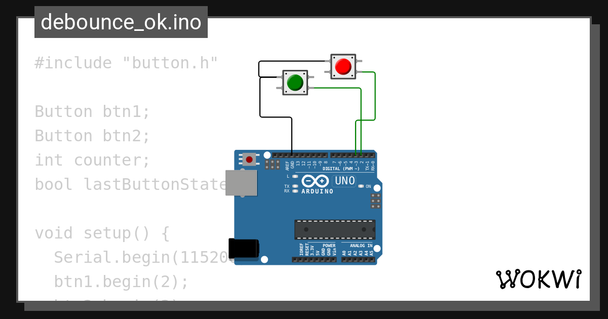 Debounceo Wokwi Esp32 Stm32 Arduino Simulator