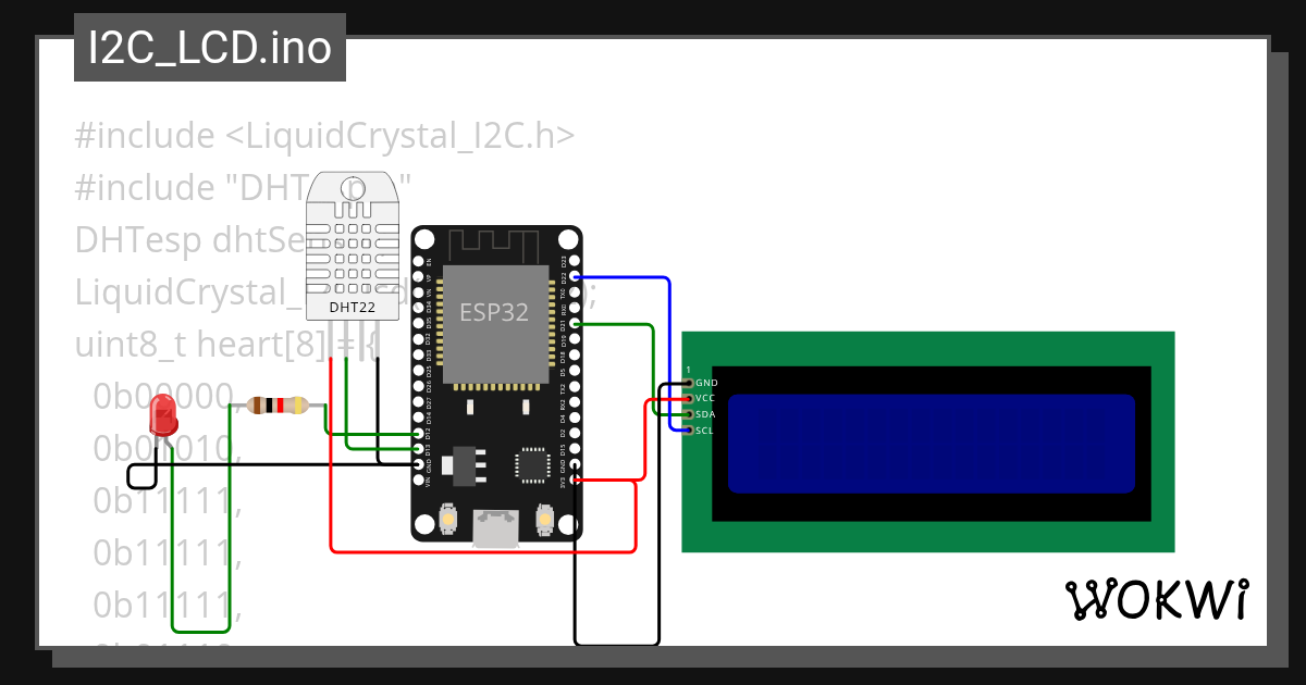 I2C_LCD.ino - Wokwi ESP32, STM32, Arduino Simulator I2C_LCD.ino - Wokwi ESP32, STM32, Arduino Simulator
