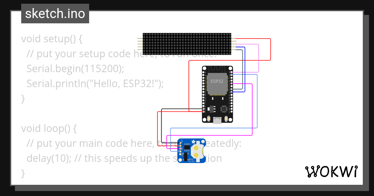 matrix.ino - Wokwi ESP32, STM32, Arduino Simulator