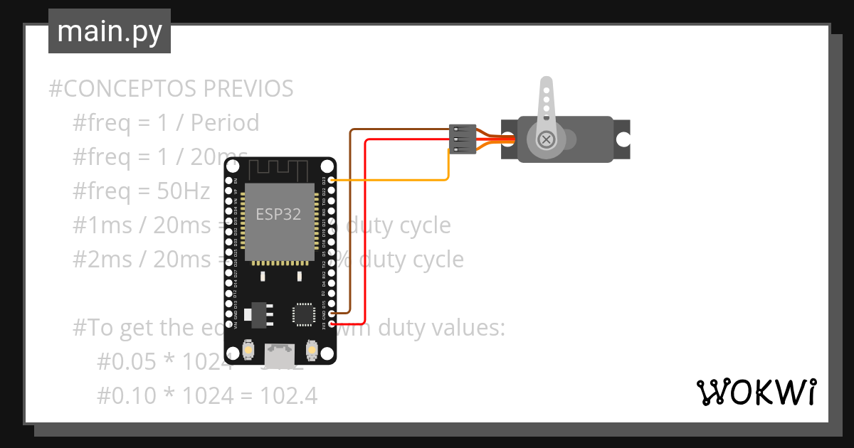Servomotor, varias pruebas - Wokwi ESP32, STM32, Arduino Simulator