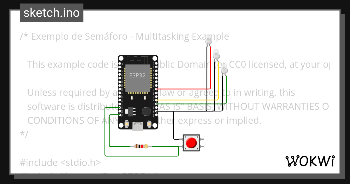Semaforo.ino - Wokwi Arduino and ESP32 Simulator