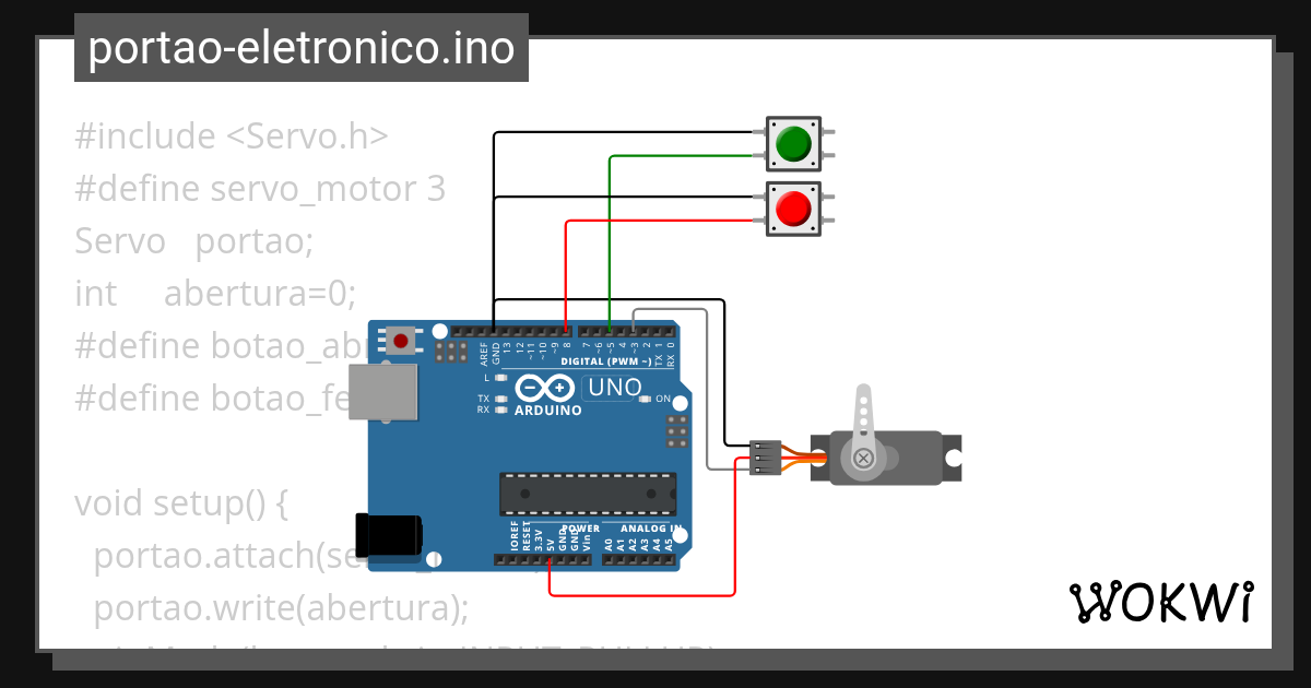 portao-eletronico.ino - Wokwi ESP32, STM32, Arduino Simulator