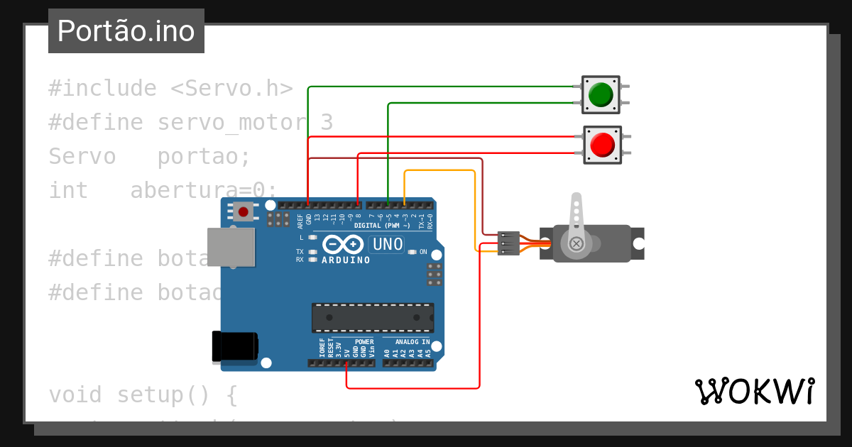 Portão Wokwi Esp32 Stm32 Arduino Simulator 2724