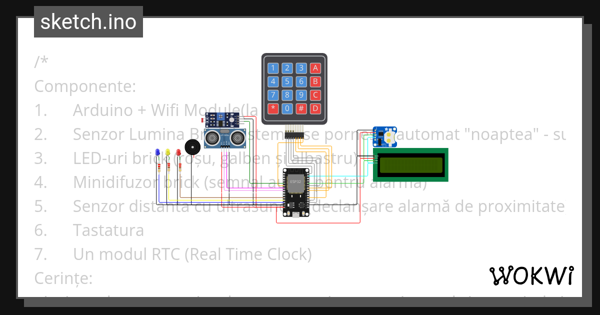 sketch last .ino - Wokwi ESP32, STM32, Arduino Simulator