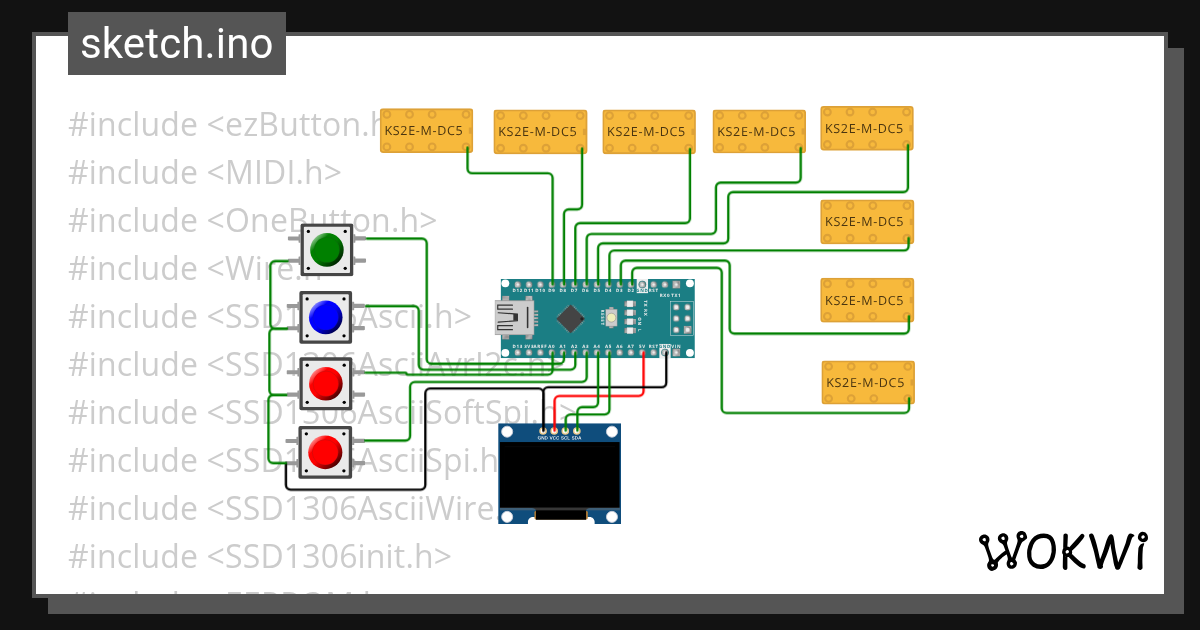JimKim.DE Sketch OLED - Wokwi ESP32, STM32, Arduino Simulator