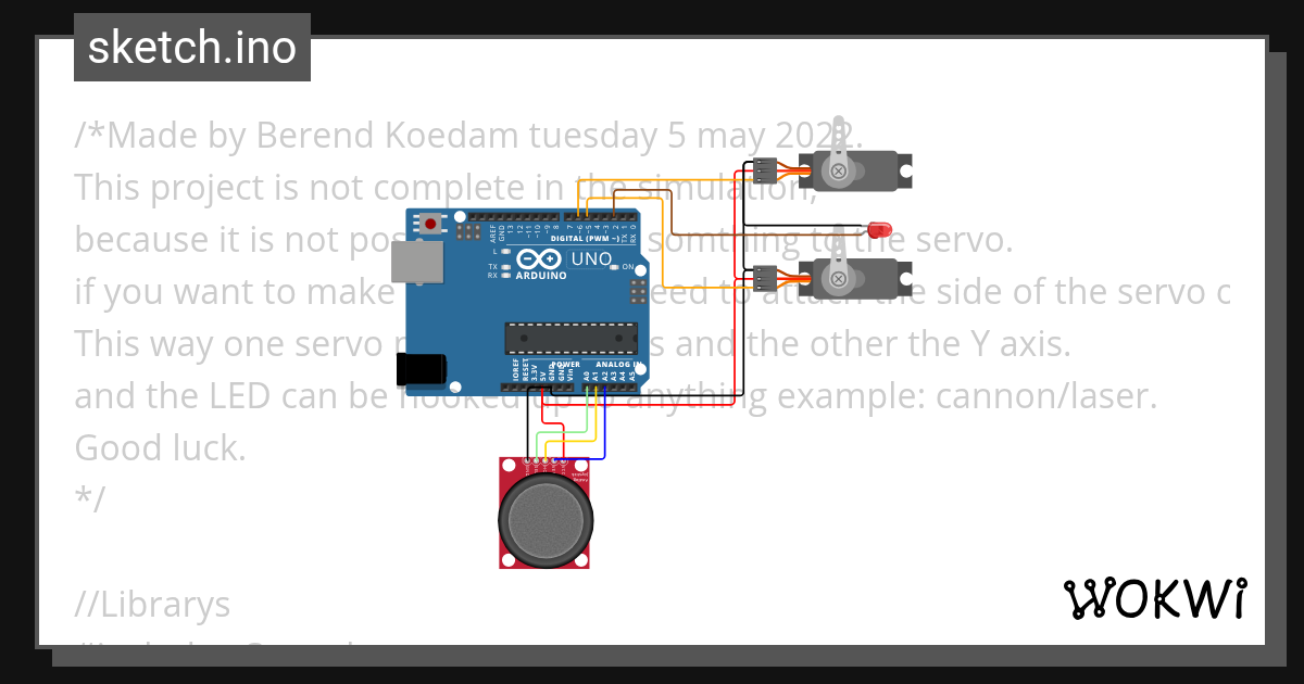 Aimable cannon - Wokwi ESP32, STM32, Arduino Simulator