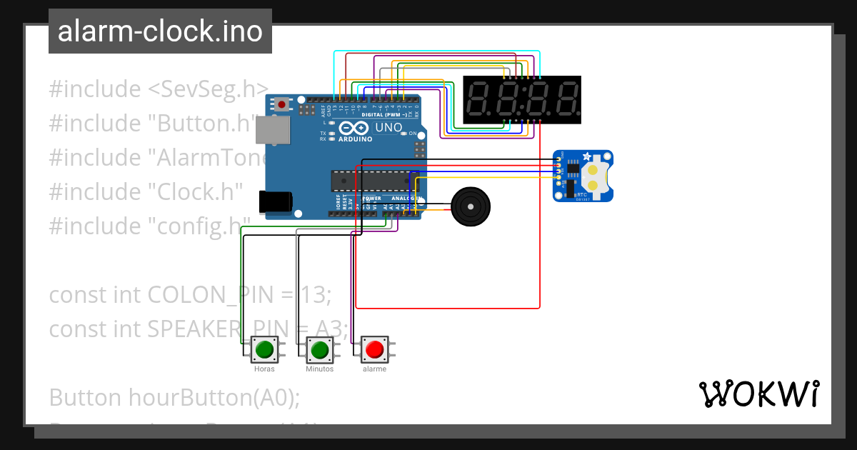 alarm-clock.ino - Wokwi ESP32, STM32, Arduino Simulator