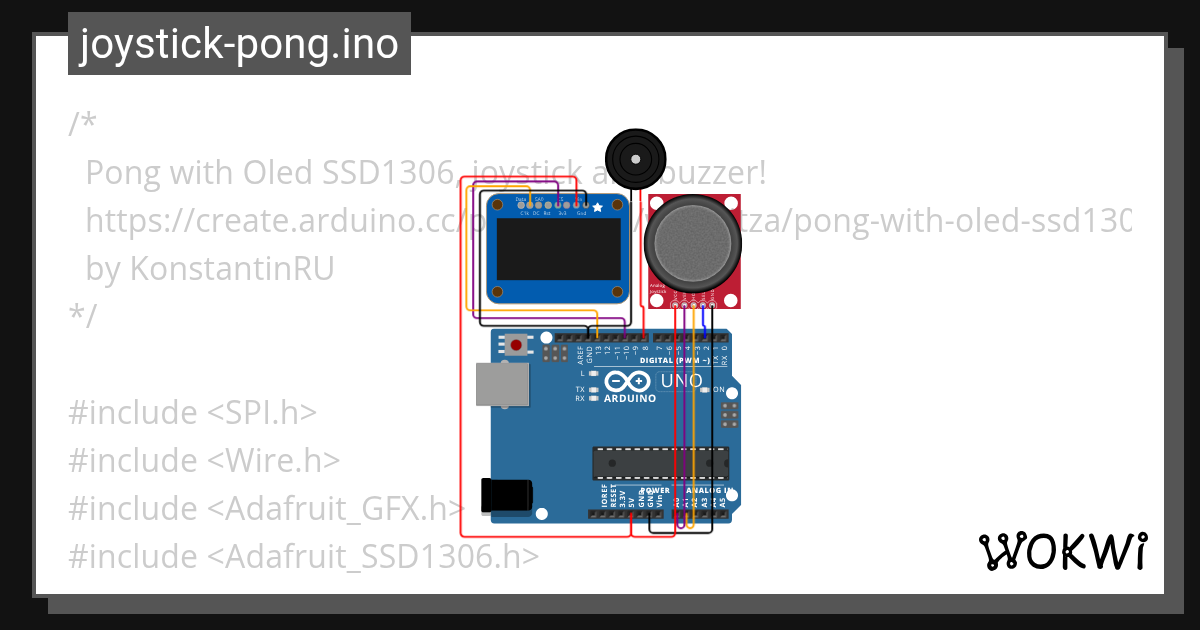 joystick-pong.ino - Wokwi ESP32, STM32, Arduino Simulator