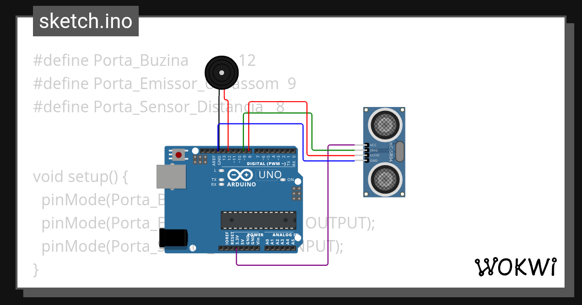 sensor com buzina.ino - Wokwi ESP32, STM32, Arduino Simulator