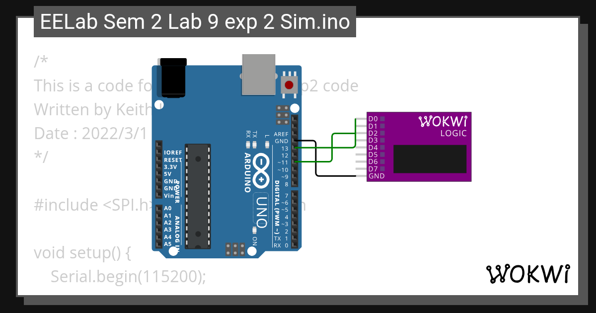 EELab Sem 2 Lab 9 exp 2 Sim.ino - Wokwi ESP32, STM32, Arduino Simulator