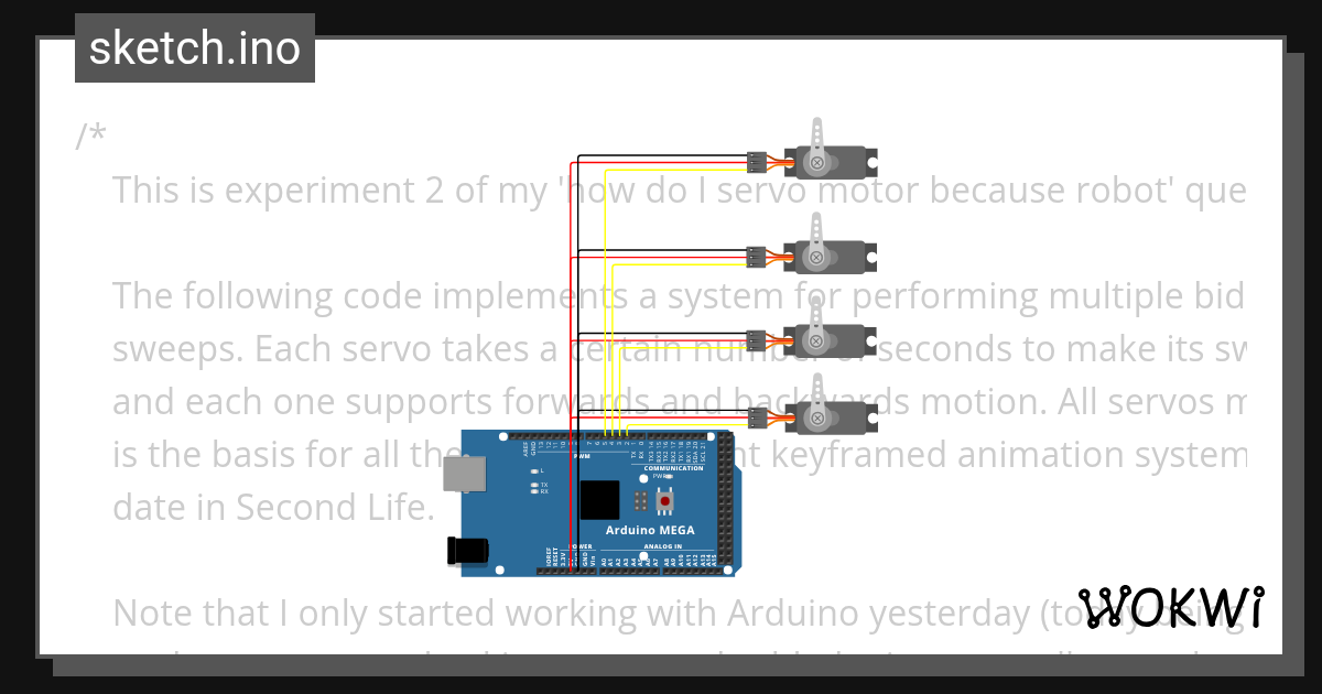 Experiment 2: Deltatimed Servo Driver - Wokwi ESP32, STM32, Arduino Simulator