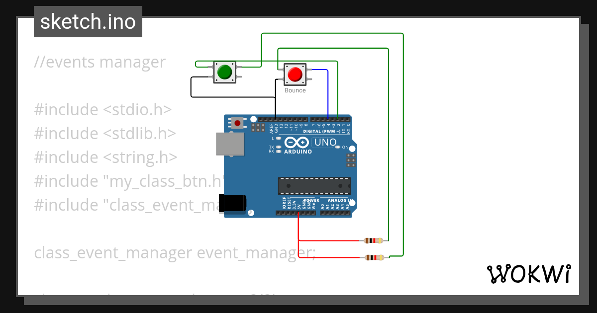 event manager class - Wokwi ESP32, STM32, Arduino Simulator
