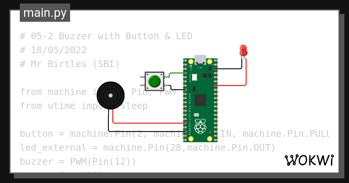 05 2 Buzzer Button And Led Wokwi Esp32 Stm32 Arduino Simulator 3344