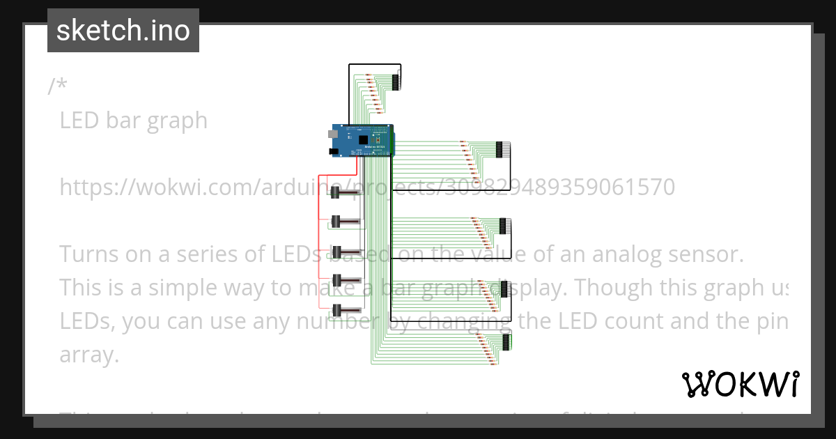 Arduino Bargraph X 5 Working Ino Wokwi Esp32 Stm32 Arduino Simulator 7872