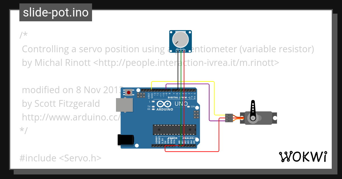 slide-pot.ino - Wokwi ESP32, STM32, Arduino Simulator